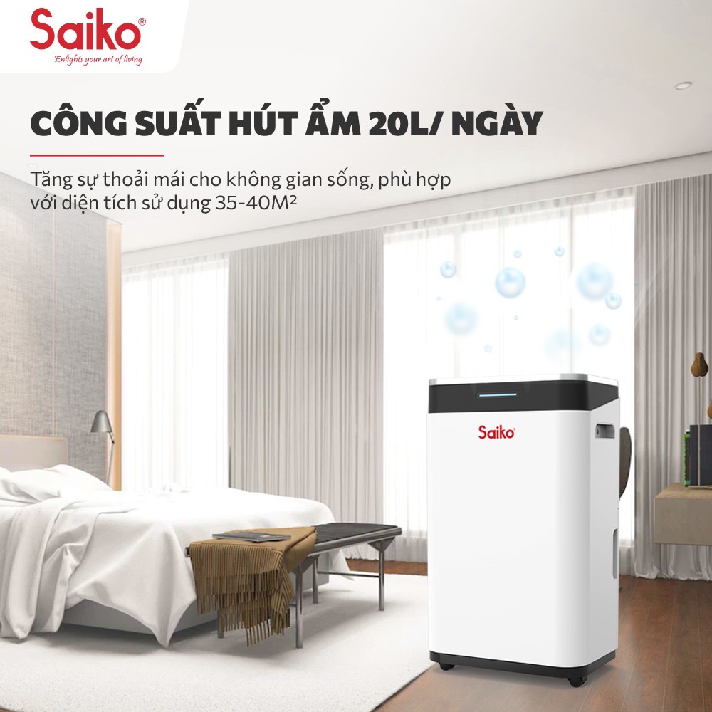 Máy hút ẩm Saiko HDF-20 công suất 20 lít/ngày